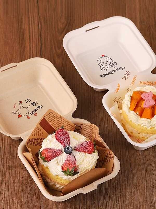 ☑♥ Trendy Bento Small Cake Disposable Dessert Takeout Tiramisu ...