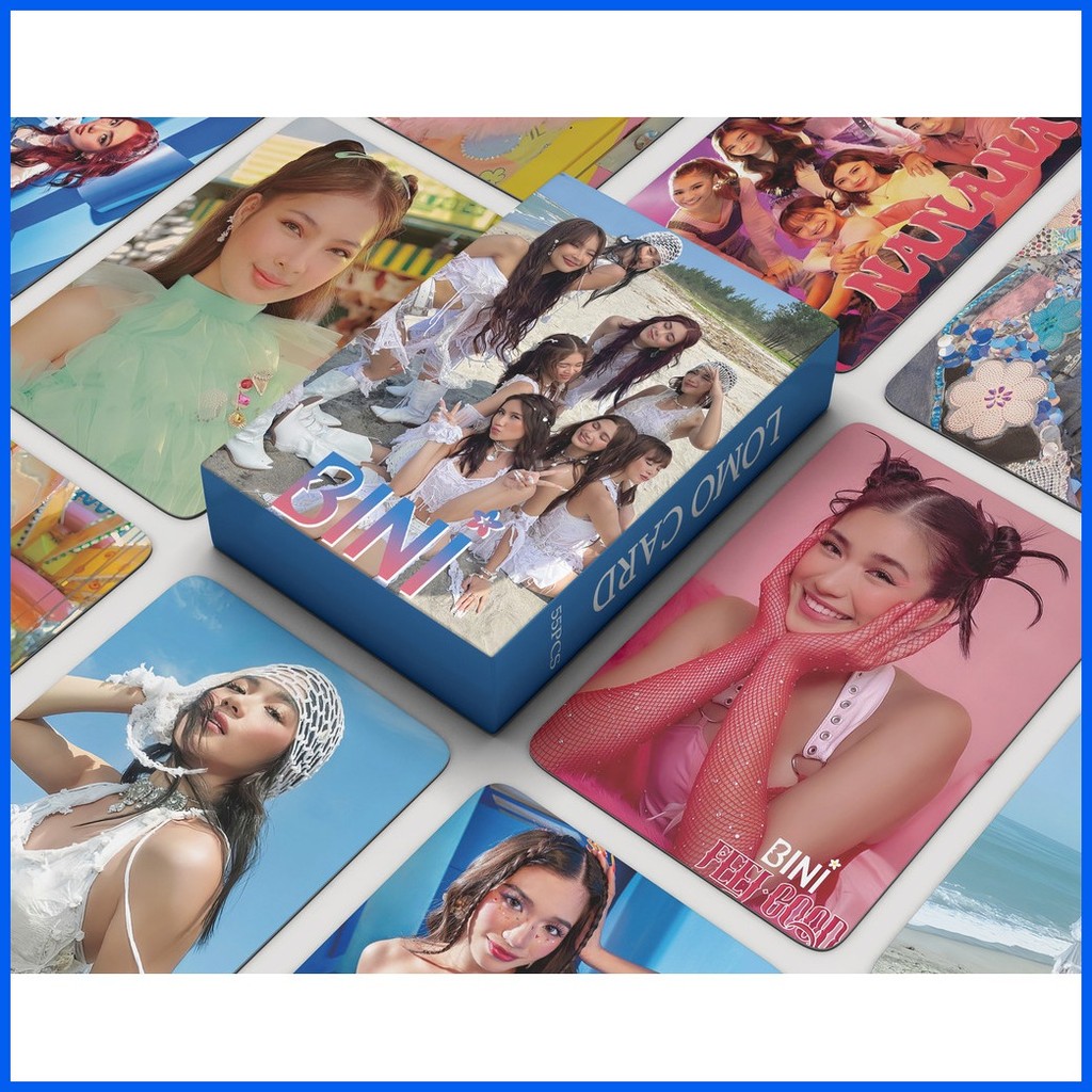 Bini Photocards Jollibini Bini Lomo Cards 55 Pcs Holographic Stickers ...