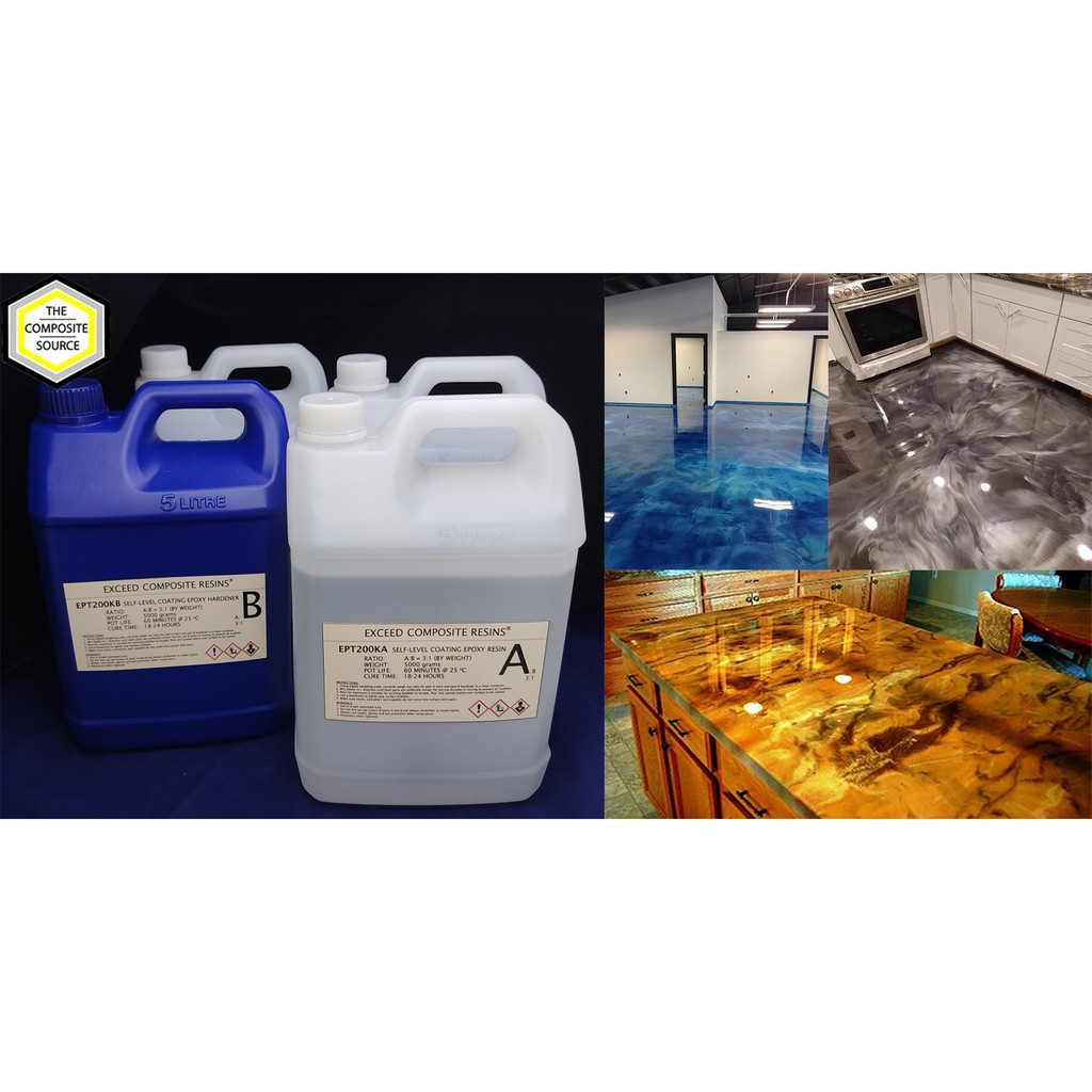 Exceed Composites Self Levelling Floor Tabletop Coating Epoxy Resin 4 ...