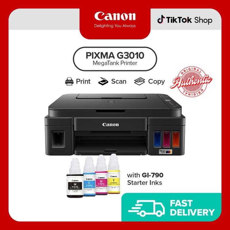 Canon G3010 Refillable Ink Tank System - Print / Scan Copy Wifi ( OS Is ...