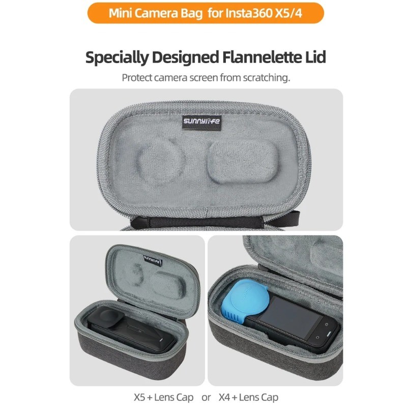 Carrying Case For Insta360 X5 Travel Storage Bag Protective Shell Box ...