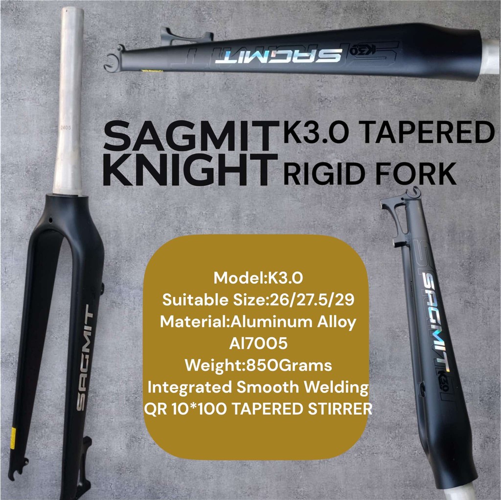 PROAGENT SAGMIT Knight Rigid FORK MTB K-1,K-2, K-3 tapered, Carbin ...