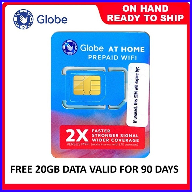 GLOBE AT HOME SIM with FREE 20GB DATA (GHPW PREPAID WIFI SIM) | Shopee ...