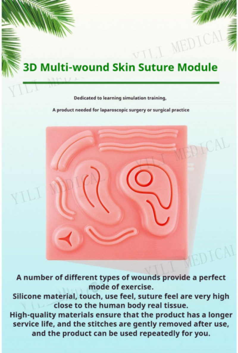 Reusable Silicone Surgical Suture Pad - Laparoscopic Skin Simulation ...