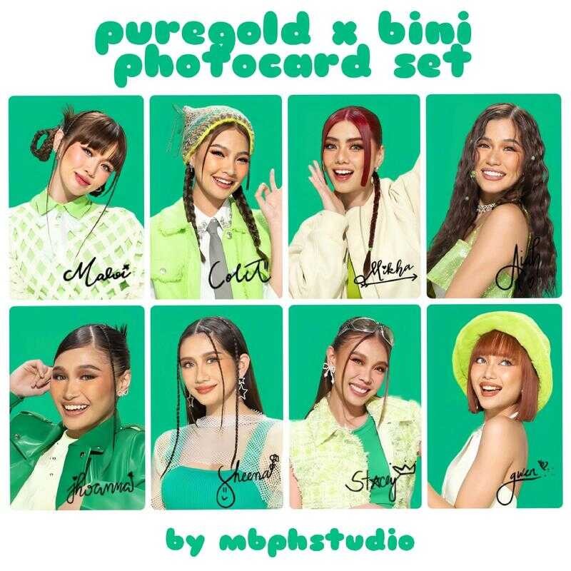 BINI X PUREGOLD FANMADE HOLO PHOTOCARD SET | Shopee Philippines