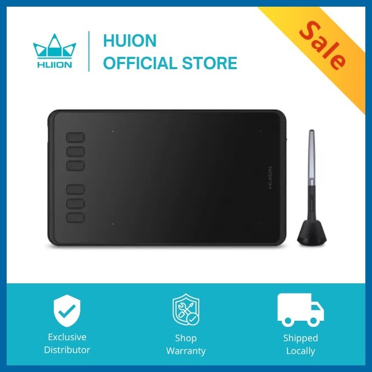 SALE Huion H640p Drawing Tablet 8192 Levels Pressure 6 Press Keys ...