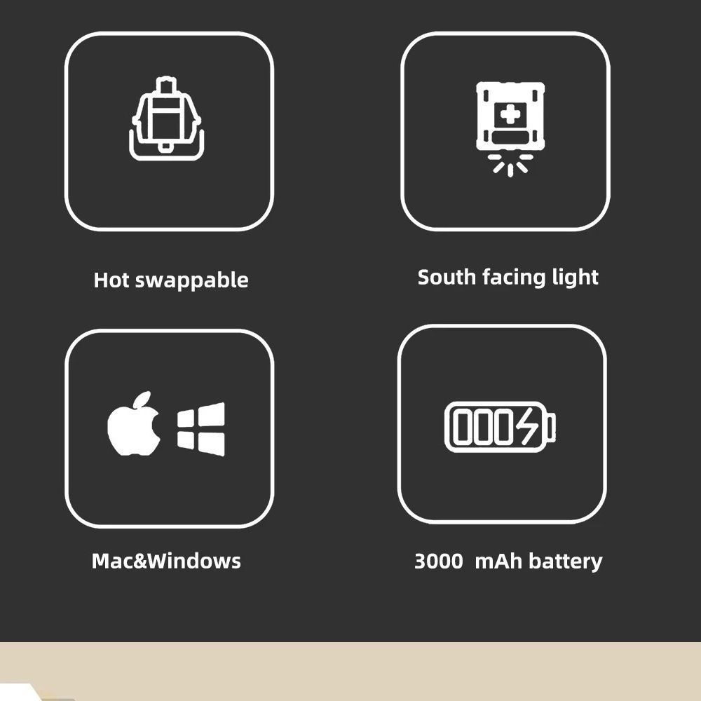 GMK70 Split Type Customized Gaming Mechanical Keyboard Kit 3-mode ...