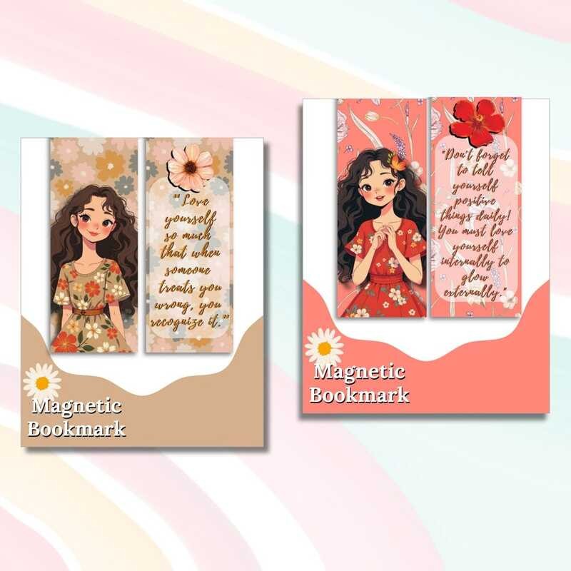 Mini Floral Personalized Magnetic Bookmark | Shopee Philippines