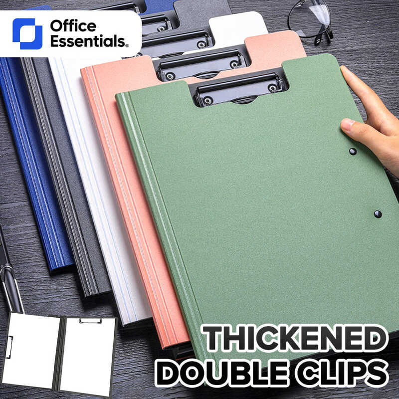 A4 Clip File Folder Solid Stationery Portable With Metal School Office ...