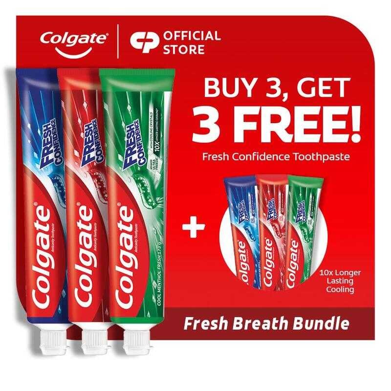 [Buy 3, GET 3 Free] Colgate Fresh Confidence Toothpaste 120G Pack Of 6 ...