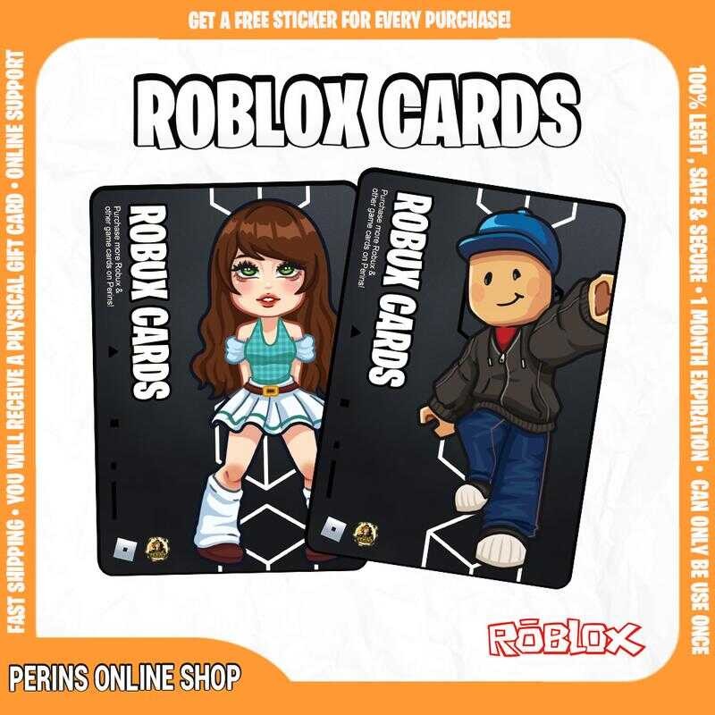 Robux Cards With Free Stickers (Cash On Delivery) | Shopee Philippines