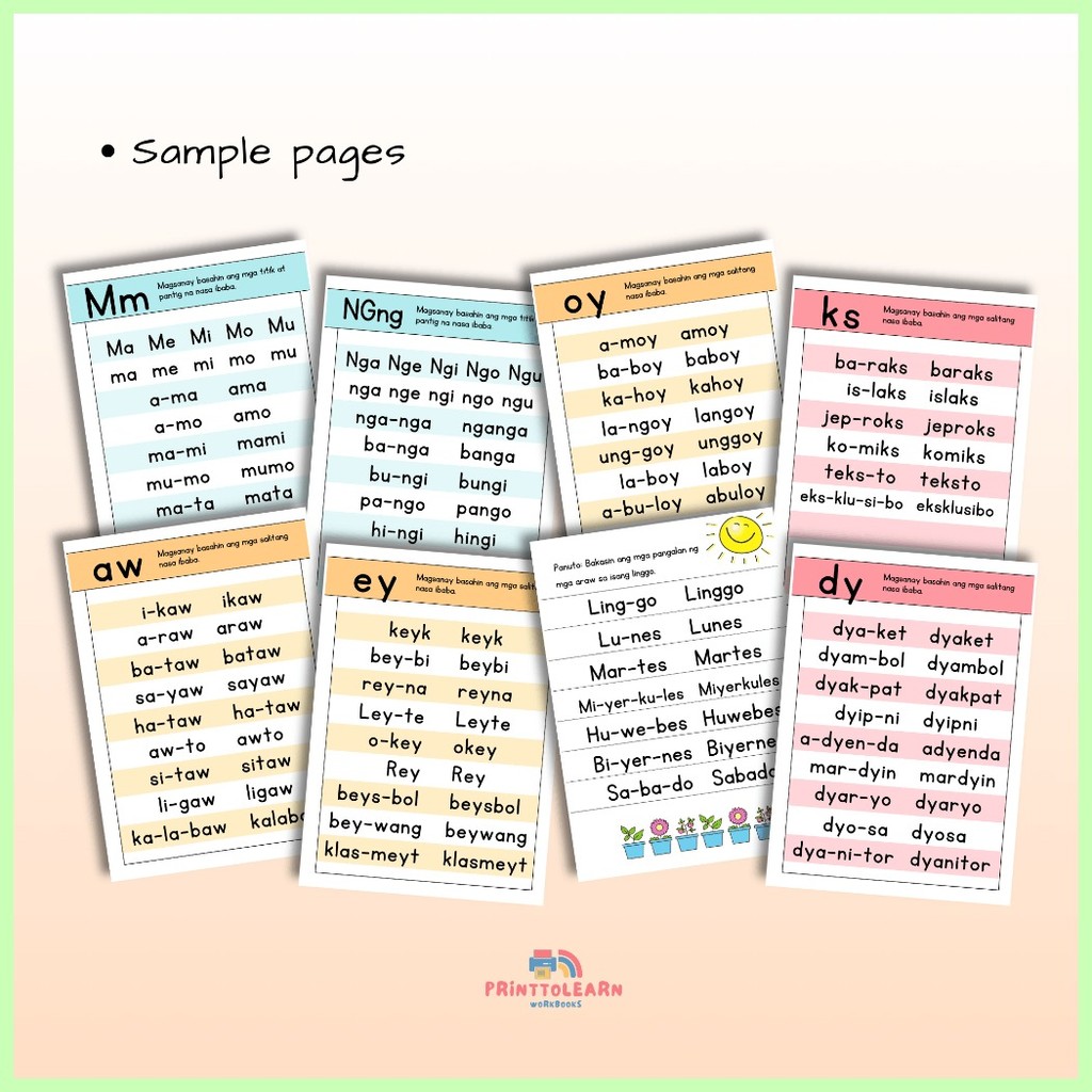 Pagsasanay sa Pagbasa sa Filipino, Diptonggo at ng mga Kambal-Katinig ...