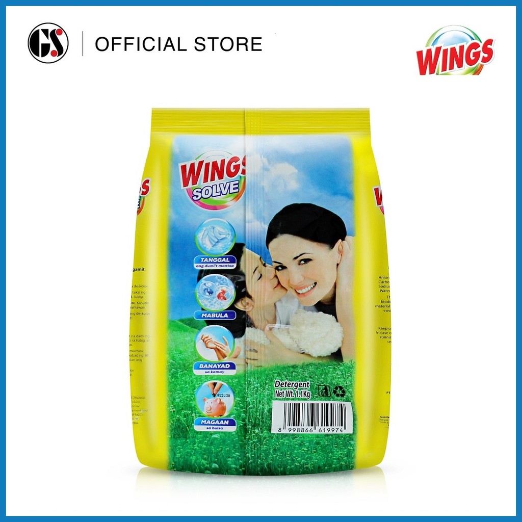 ① ☾ Wings Solve Summer Sunshine Powder Detergent 1.1kg Set of 2 ...
