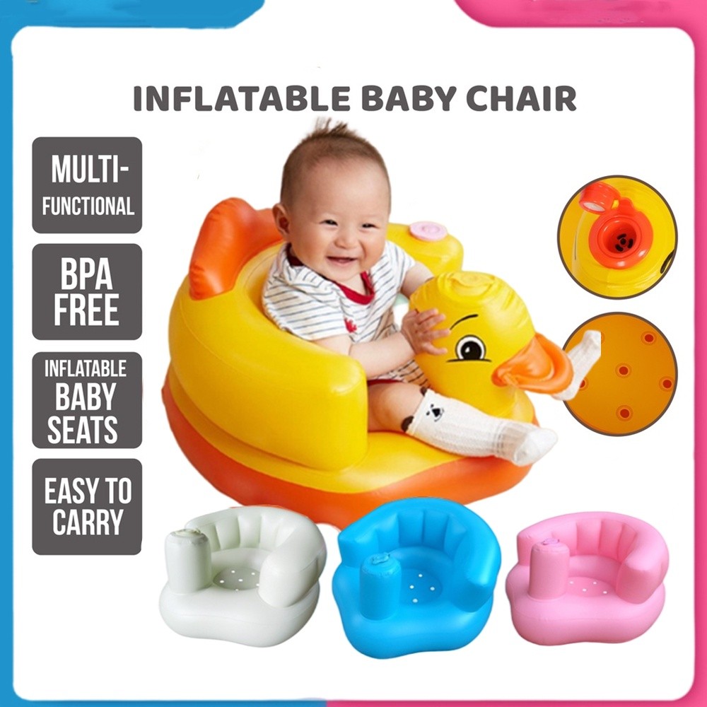 Inflatable Baby Duck Sofa Chair Portable Multi-Use Seat for Bath Dining ...
