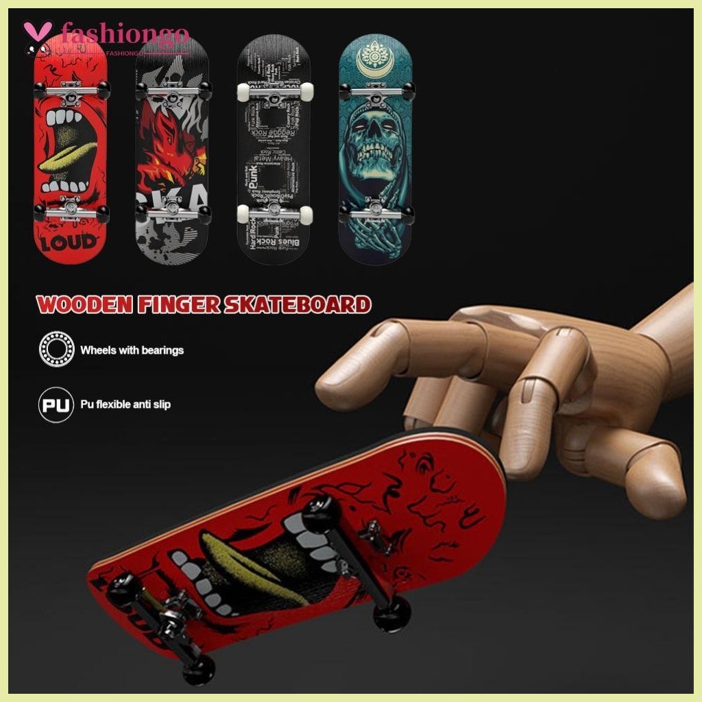 ∣ FASHIONGO Wooden Fingerboard Fingerboard Set Finger Scooter Finger ...