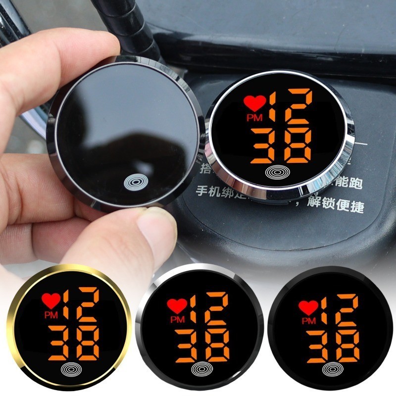 Touch Type Luminous Car Digital Clock- Night Driving Self Adhesive Led ...