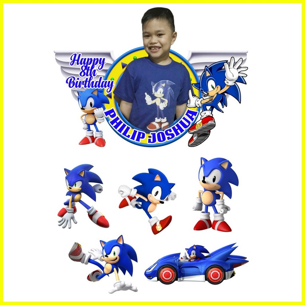 Sonic Theme Cake Topper | Shopee Philippines