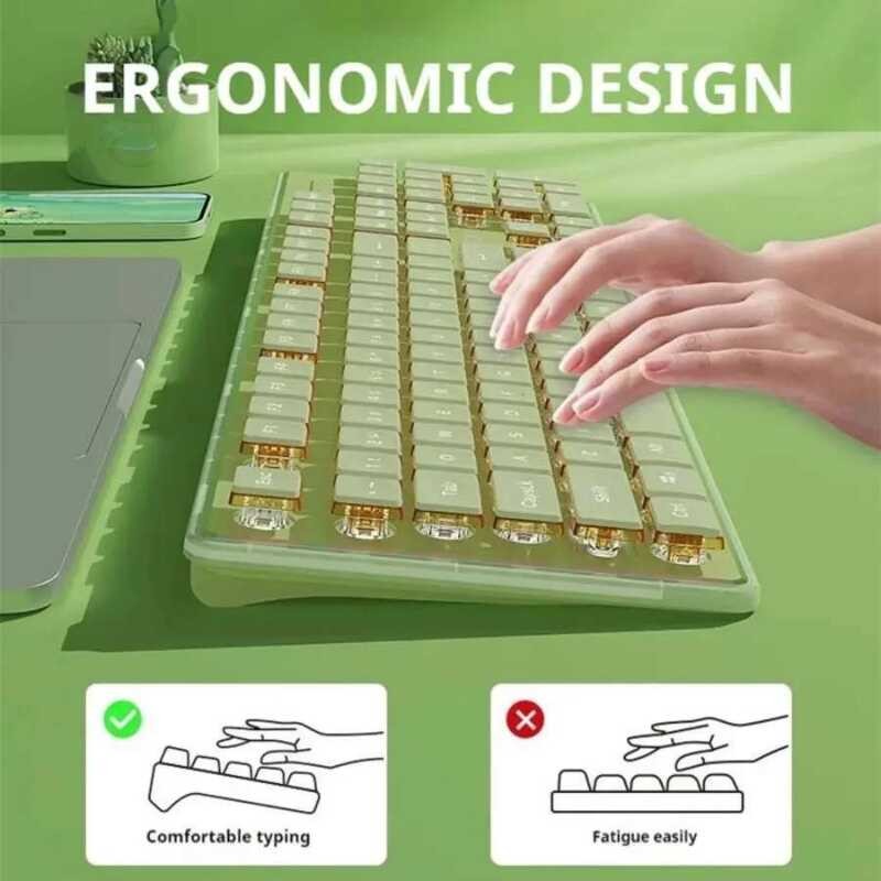 Ergonomics Gaming Keyboard Thin Silent Multimedia Wired Mechanical ...