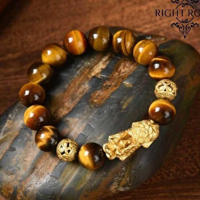 005 Yellow Tiger Eye Piyao Bracelet 10Mm/12Mm Bead Bracelet With ...