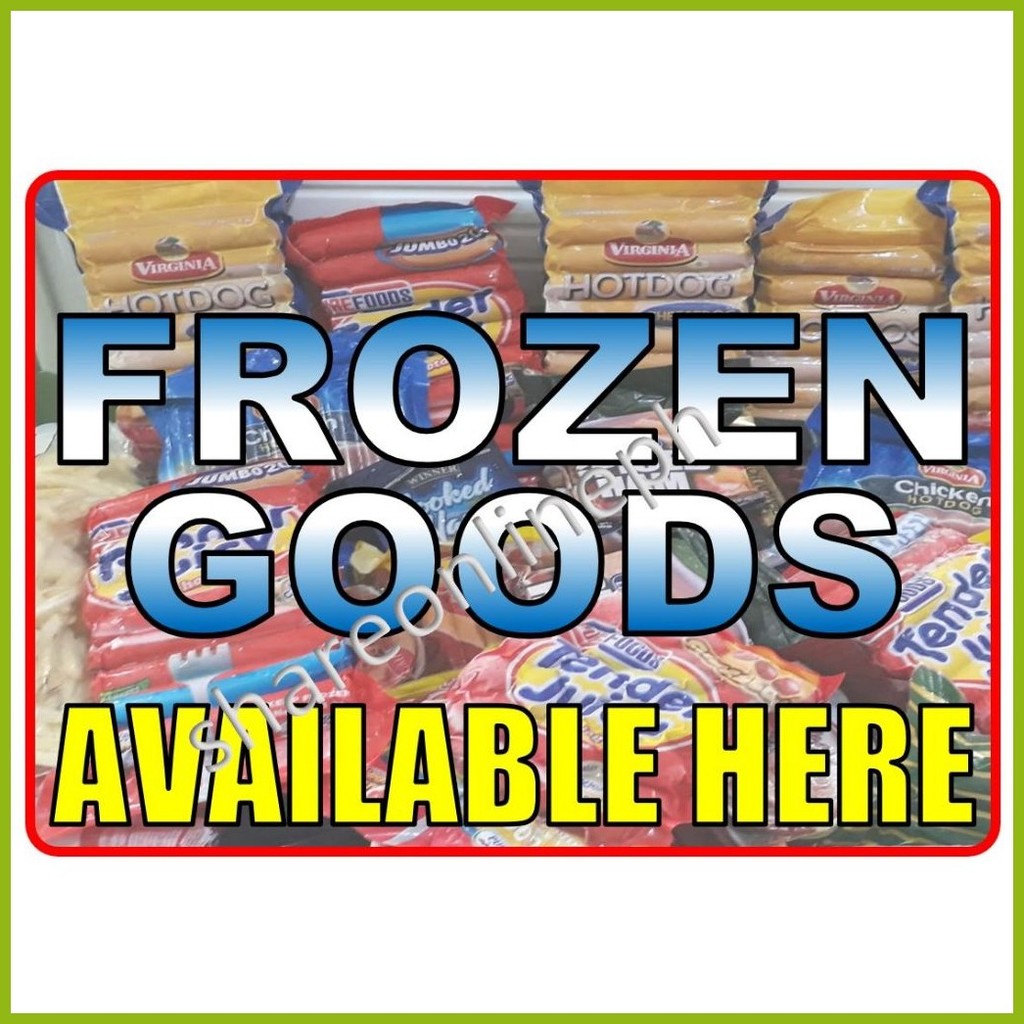 ♟ ☪ Frozen Goods Available Here Signage Store Signages Frozen Foods ...