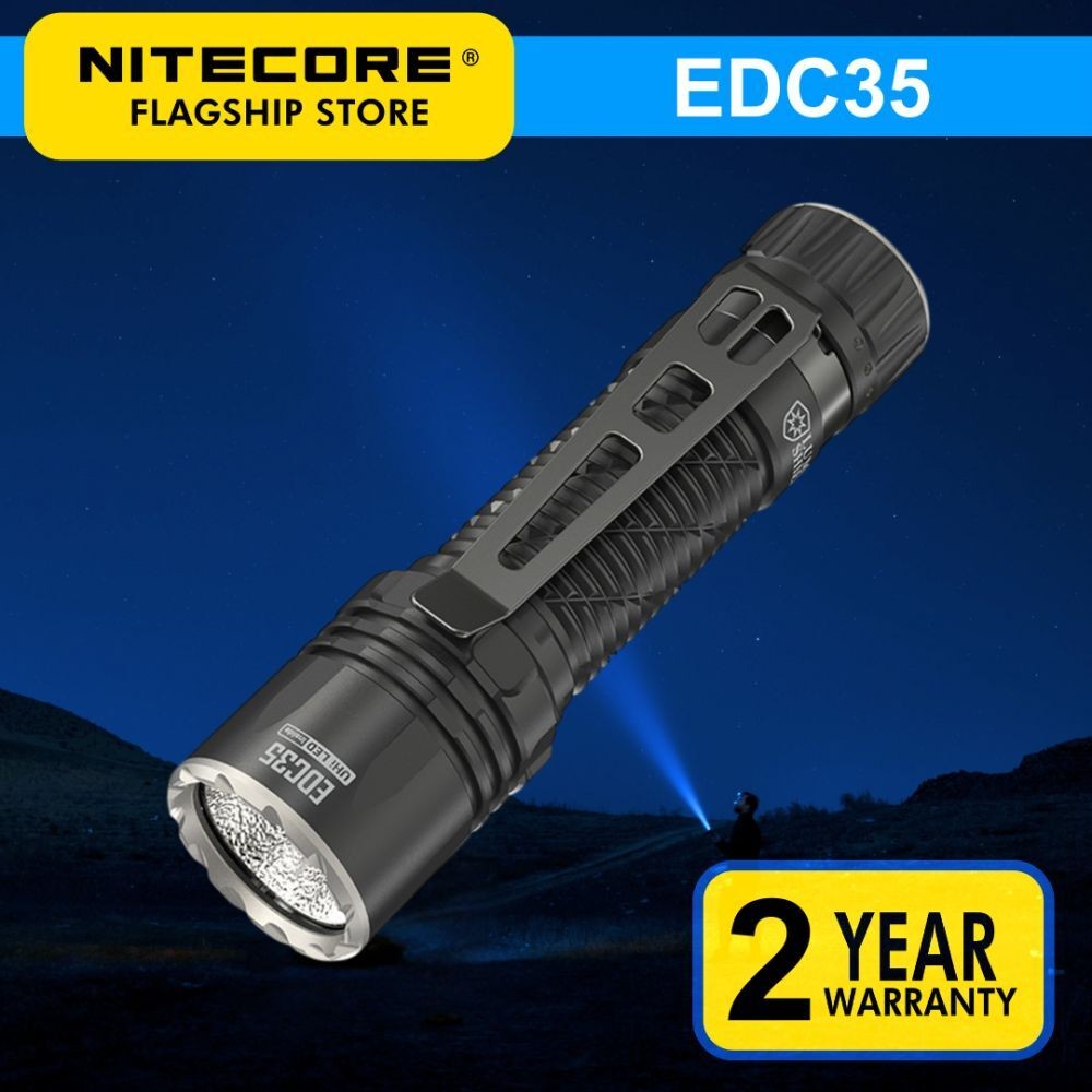 NITECORE EDC35 5000Lumens Rechargeable EDC Flashlight built-in 6000mAh ...