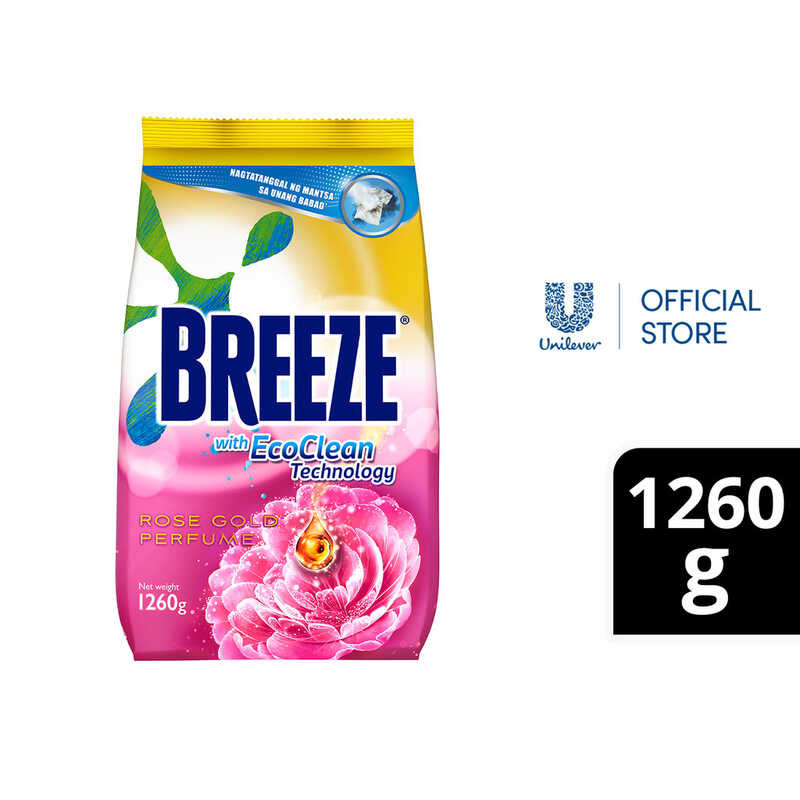 Breeze Powder Detergent With Rose Gold Perfume 1260G | Shopee Philippines
