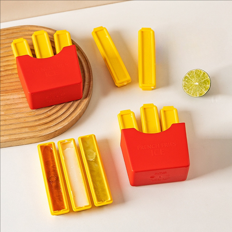 French Fries Ice Cube Mold Long Bar Silicone Tray Ice Sticks Cocktail ...