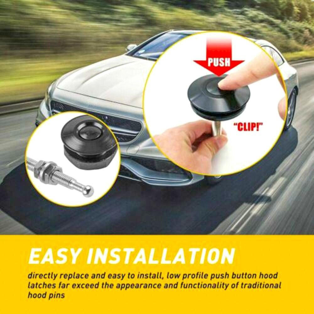 25/30/32mm Push Button Quick Release Hood Lock Clip Car Bumper Latch ...