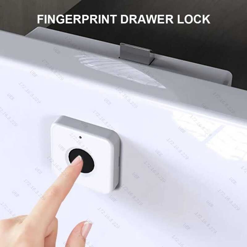 0 Biometric 3 Fingerprint Lock Battery Powered Hidden Drawer Electronic ...