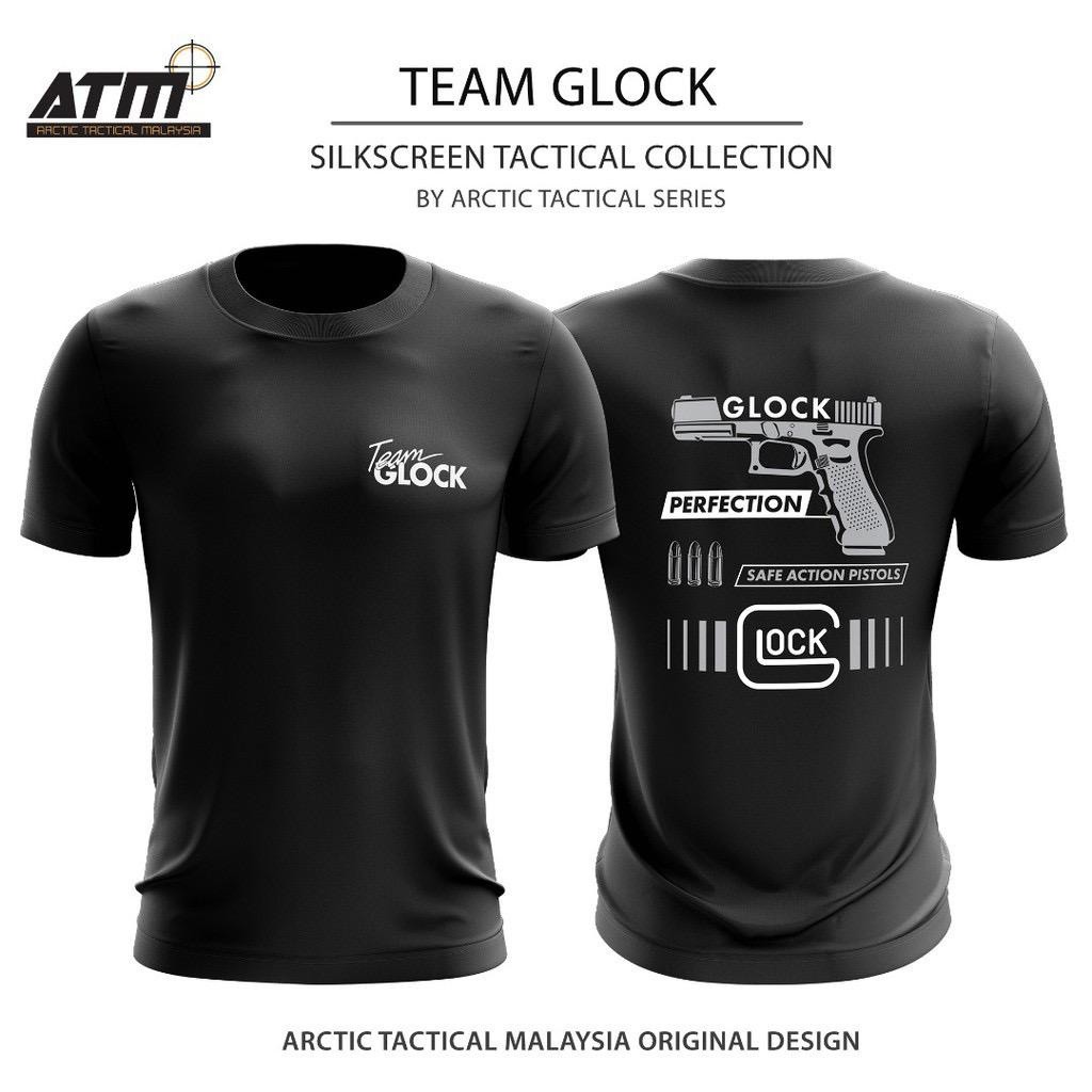 TEAM GLOCK TACTICAL DESIGN T SHIRT BAJU TACTICAL INNER JERSEY ...