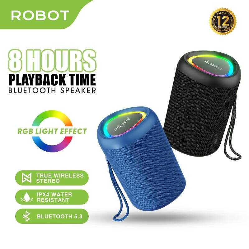 ROBOT RB120 Bluetooth Speaker Bluetooth 5.3 Stereo RGB Waterproof IPX4 ...
