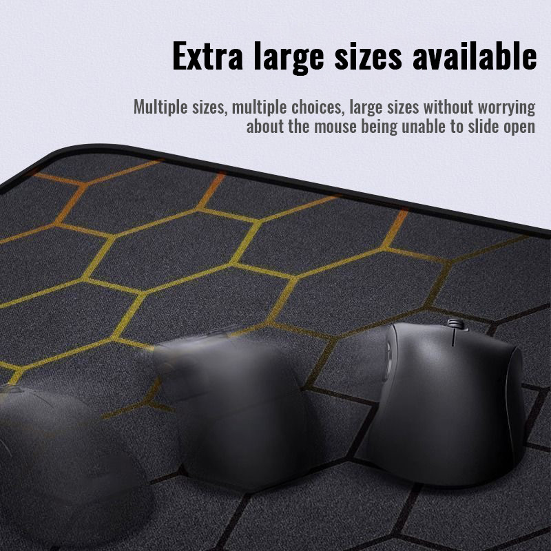 Zeus X-18 Desk Mat Black Gold Honeycomb Technology Extended Gaming ...
