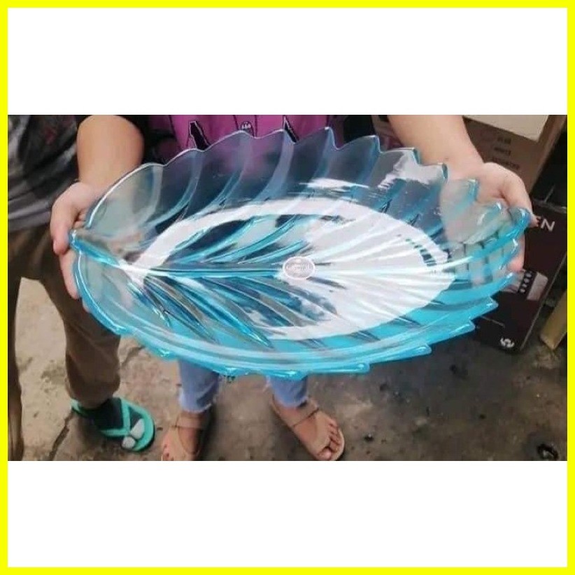 Uniglobal #311 Patented Acrylic Crystal Leaf Shape Tray / Fruit Tray ...