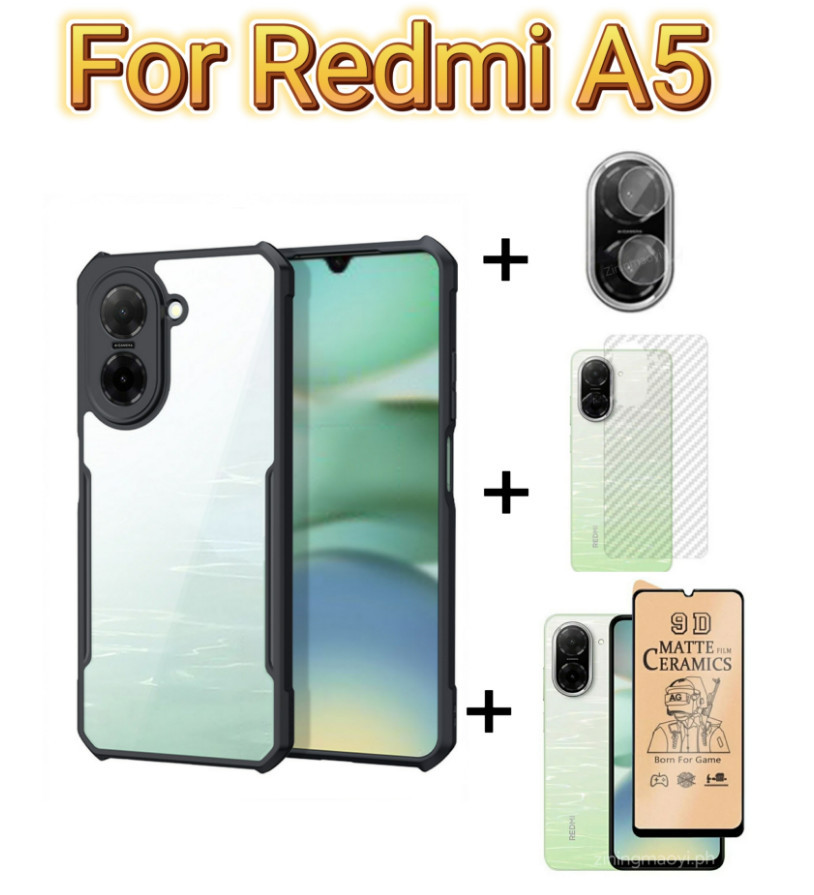 4in1 Redmi A5 Phone Case for Redmi A3 A4 Ceramic film Screen Protector ...