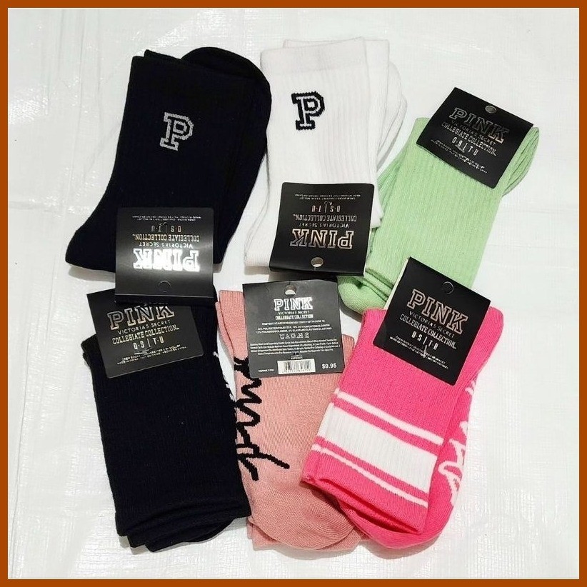 Vic.toria's Secret Collegiate Collection Socks | Shopee Philippines