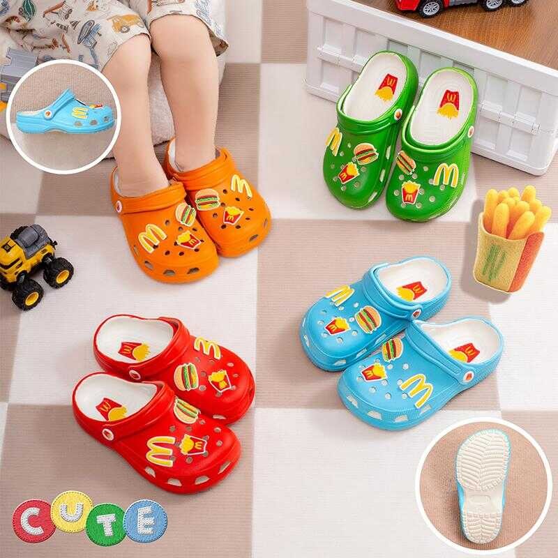 2024 Mcdo Cute Girls Hole Shoes Cartoon Mcdonald's And Gibbs Non-Slip ...