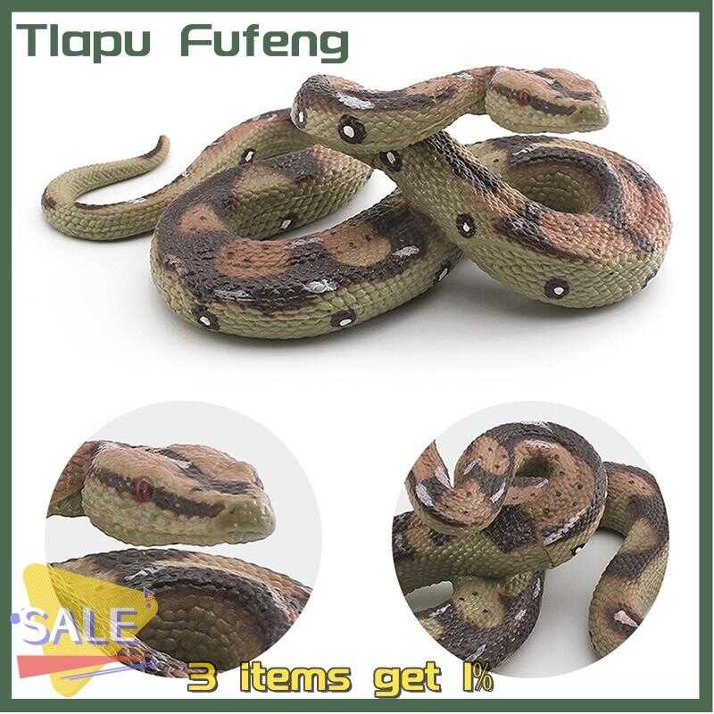 Tlapu Simulated Python Solid Wild Animal Biological Model Rubber Snake ...