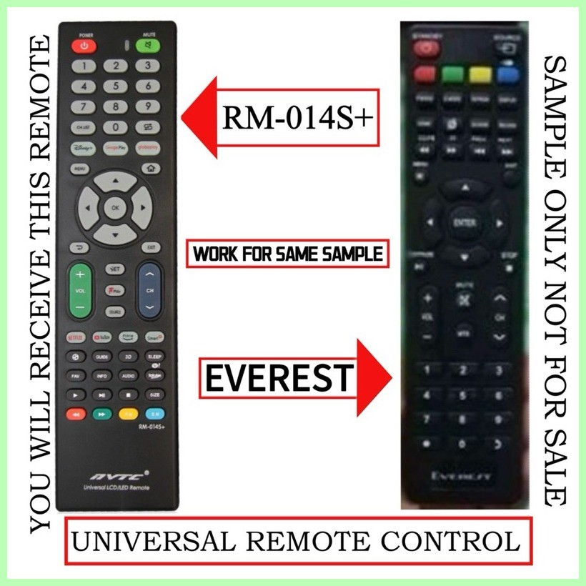 ㄨ ♞100% Work Universal remote control for EVEREST led smart tv remote ...