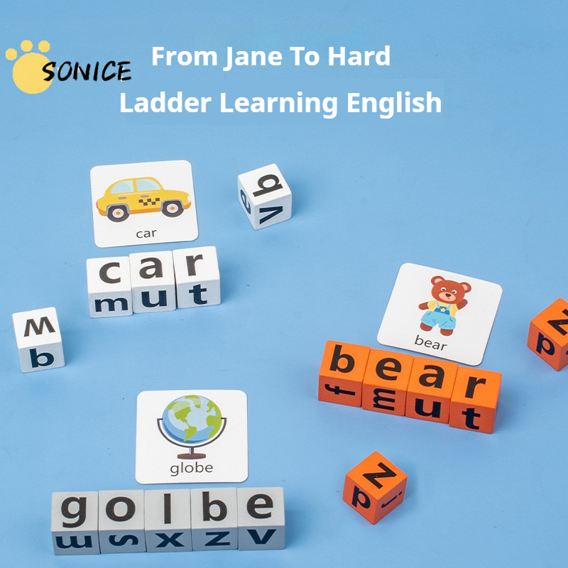 Safe Wooden English Spelling Game Toy Multiplayer English Word Battle ...