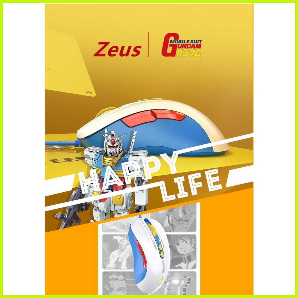 Zeus x Gundam ( GD-001 ) RGB LED Wired Gaming Mouse RGB Backlit ...