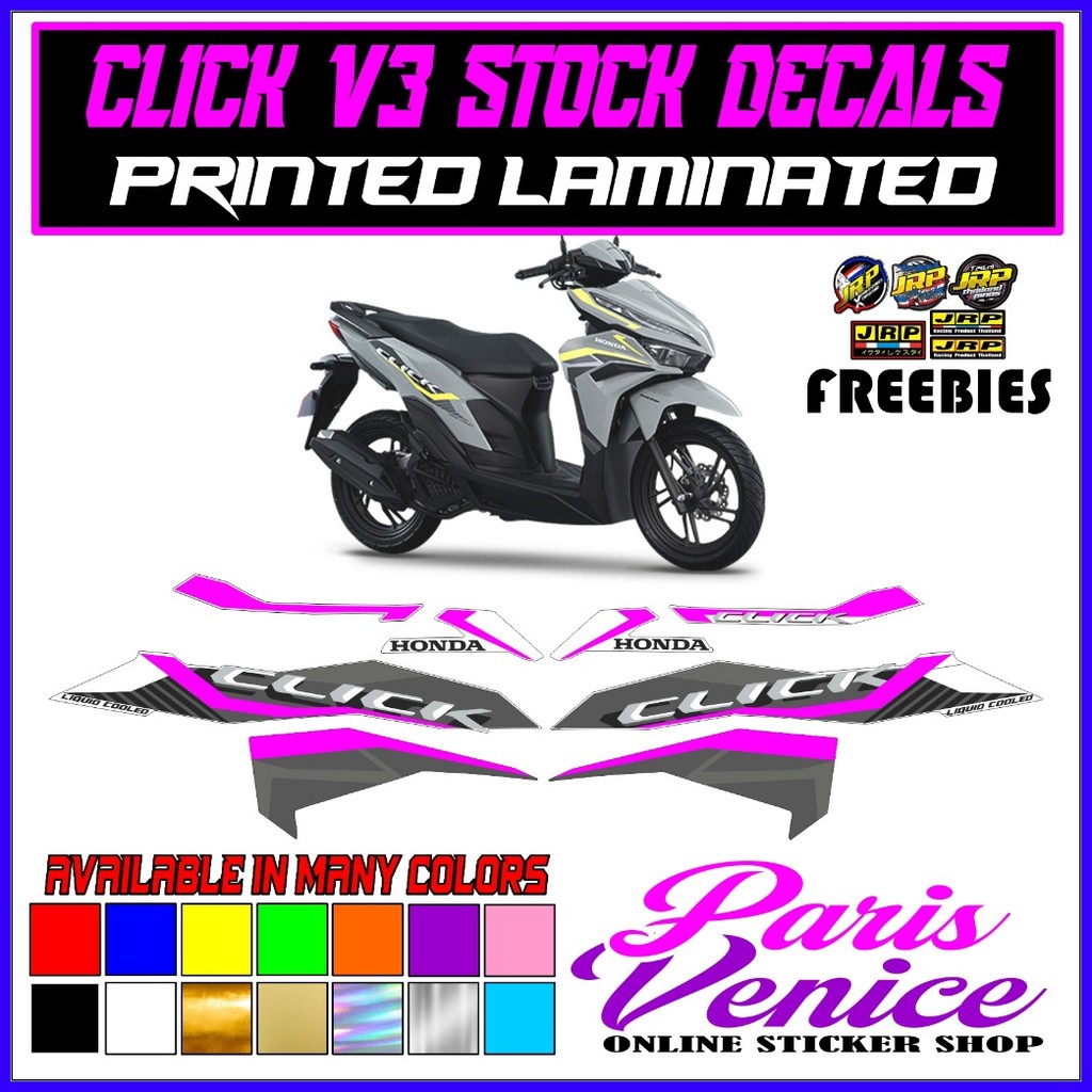 honda click v3 stock decals printed laminated original | Shopee Philippines