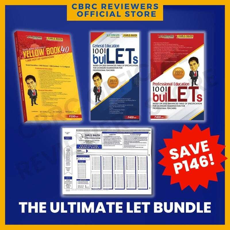 CBRC Ultimate Let Review Bundle - Yellowbook 4.0, Prof Ed Bullets, Gen ...
