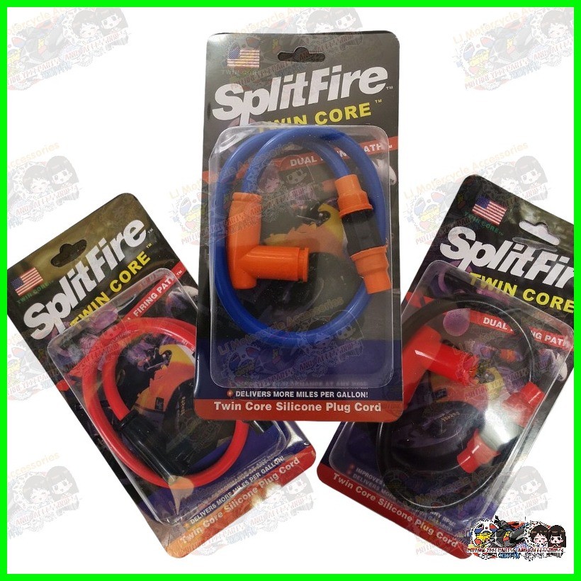 LJ Motorcycle Split Fire Twin Core Spark Plug Cap With High Tension ...