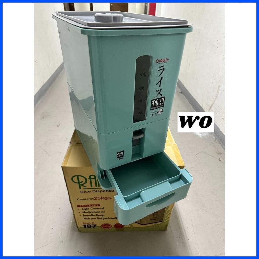 Raisu Rice Master/Rice Dispenser and Storage JOLLY 25kg | Shopee ...