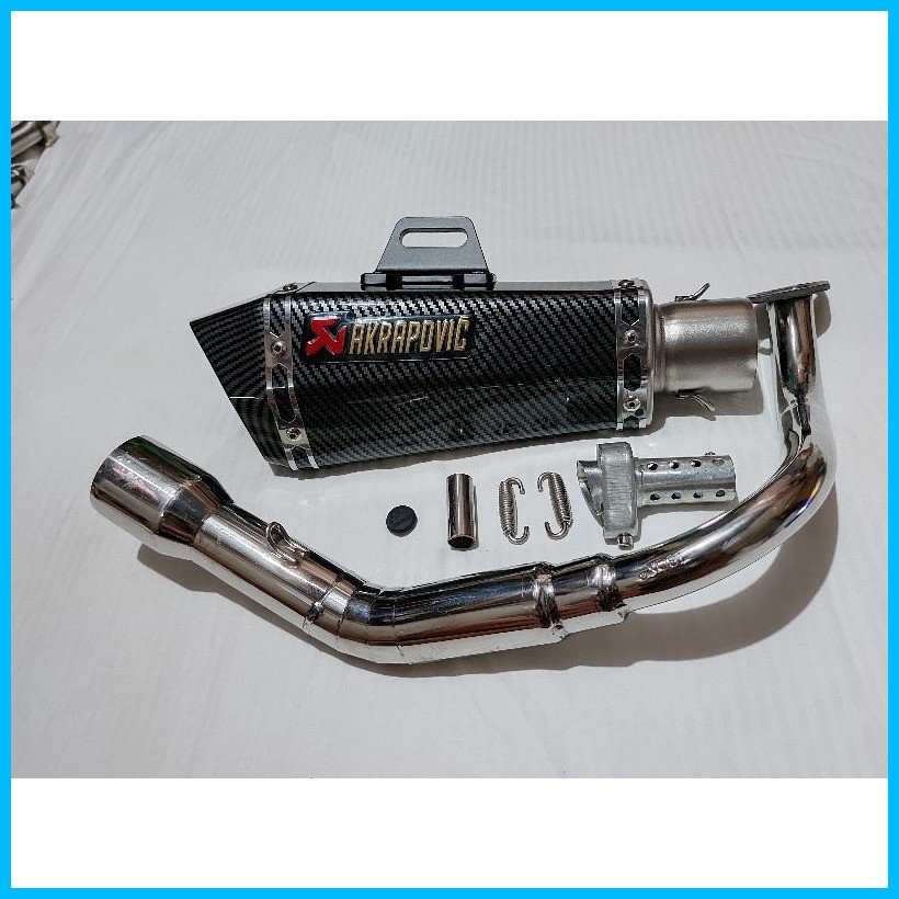 HONDA CLICK 125i / 150i AKRAPOVIC PIPE WITH SILENCER ( FULL SYSTEM EXHAUST) | Shopee Philippines