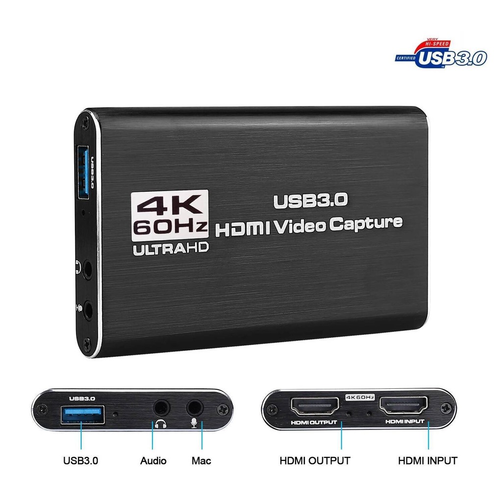 HDMI 4K to USB 3.0 Capture Card Video Recorder For OBS vMix Wirecast ...