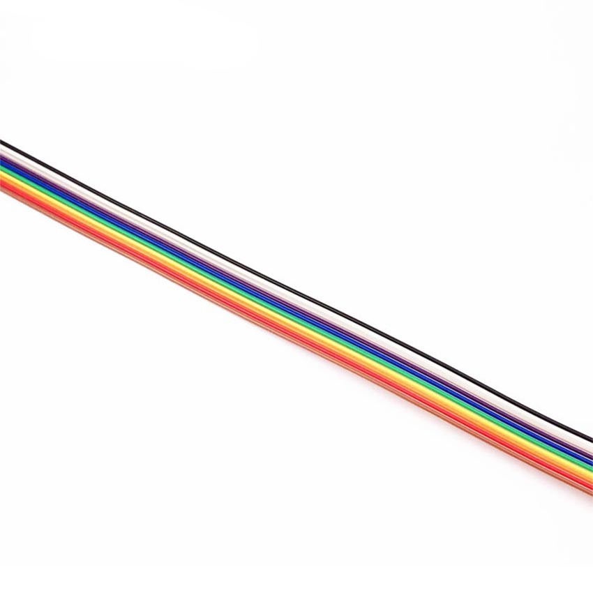 5Meter 10P PITCH Color Flat Ribbon Cable Rainbow DuPont Wire for FC ...