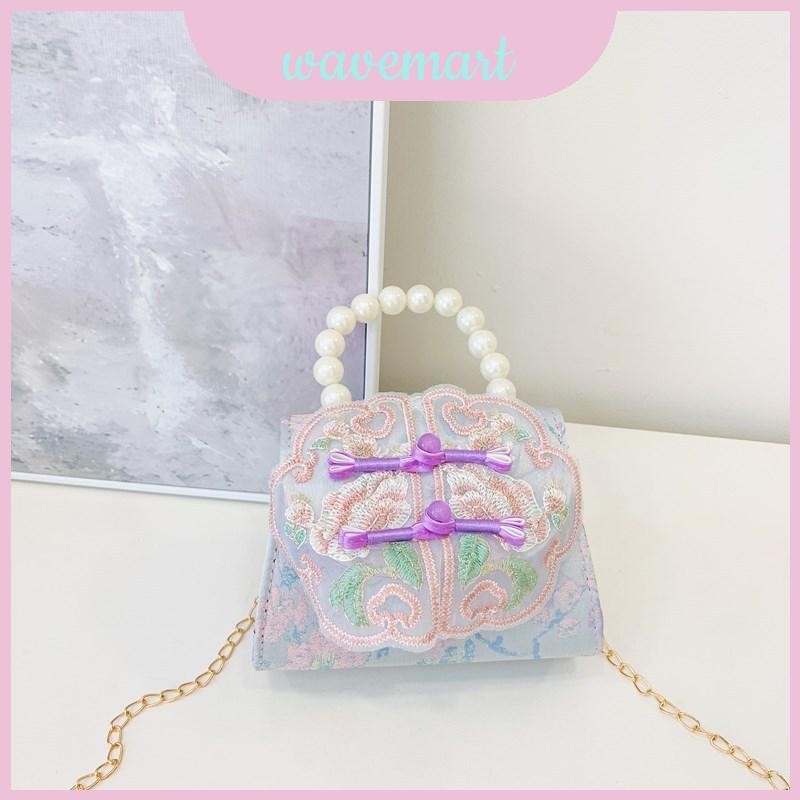 Girls Playful Kids Pvc Handbag With Embroidered Details Daily Outfits ...