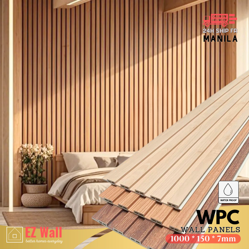 EZ Wall Wood Wall Panels WPC material Fluted Panel Fluted Wallpaper for ...