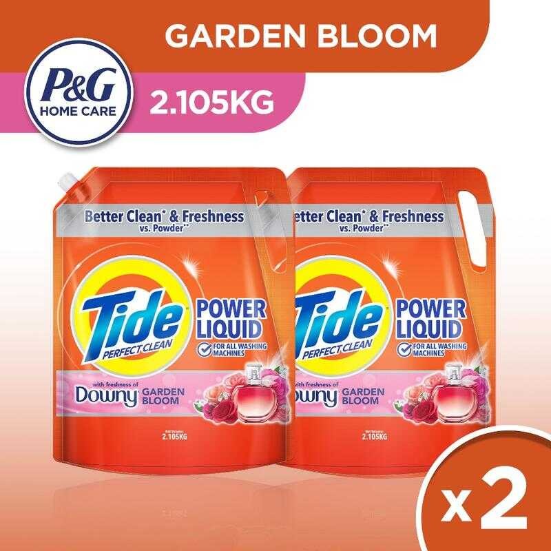 Tide Liquid Detergent Garden Bloom Bundle 2.105Kg Refill X2 Packs ...